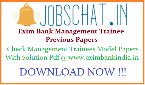 Exim Bank Management Trainee Previous Papers Free Download NOW